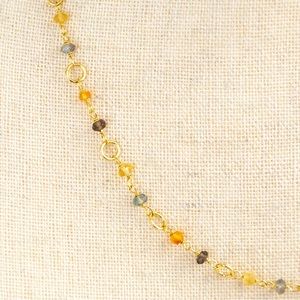 Technibond | Jewelry | Dainty Feminine Multicolor Stone Beaded Necklace ...